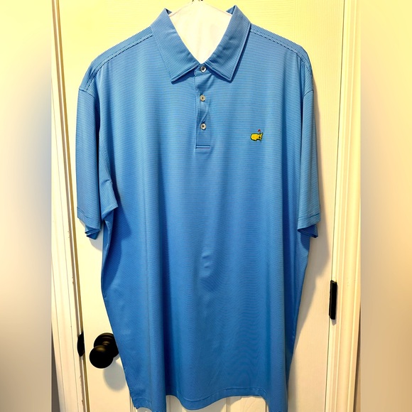 Masters | Shirts | Masters Tech Blue White Striped Golf Polo Xxl | Poshmark